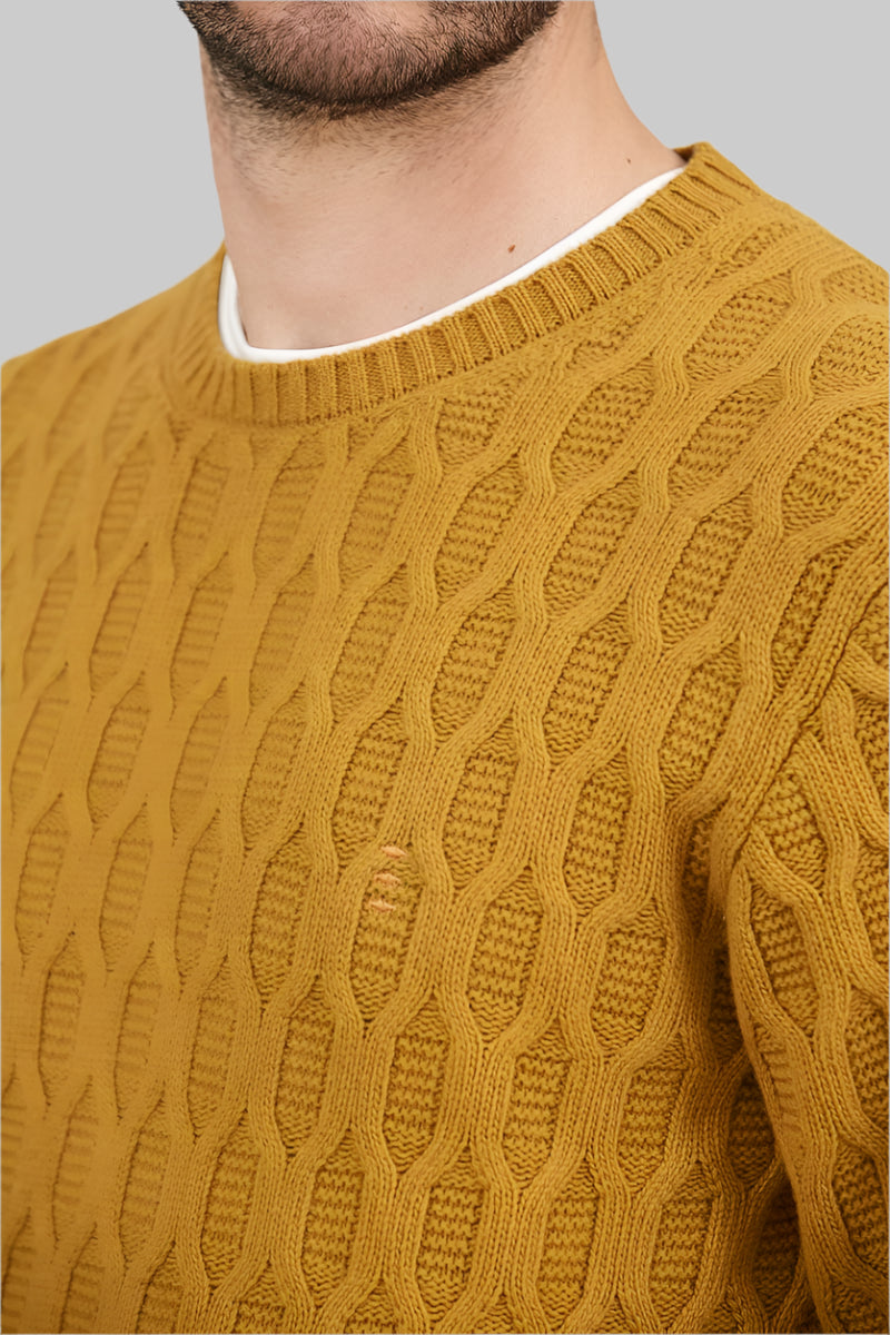 Mustard Cable Knit
